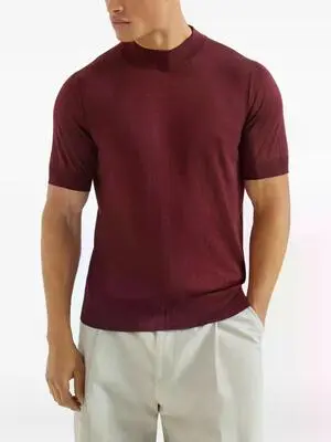Brunello Cucinelli Mock-neck Knit T-shirt