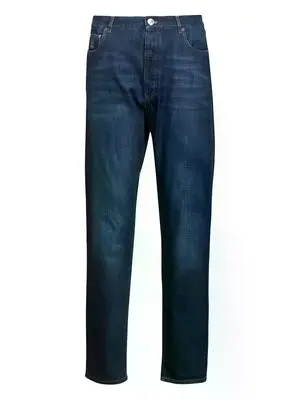 Brunello Cucinelli Contrast Stitching Jeans For Men