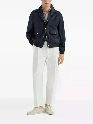 Brunello Cucinelli Long-sleeve Button-fastening Polo Shirt - Grey