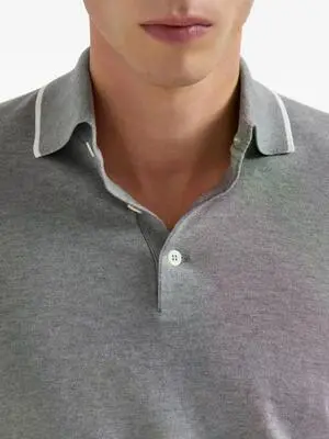 Brunello Cucinelli Long-sleeve Button-fastening Polo Shirt - Grey