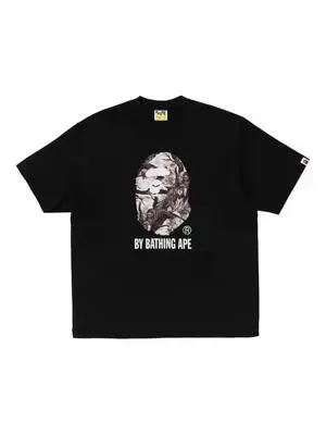 A BATHING APE Graphic Print Crew Neck T-shirt - Black