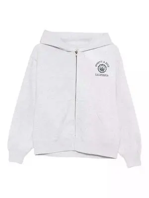 SPORTY & RICH California Emblem Zip-up Hoodie - Grey