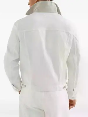 Brunello Cucinelli Button-up Denim Jacket - White