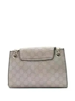 Gucci Emily Chain Flap Ssima Leather Small Shoulder Bag - Grey