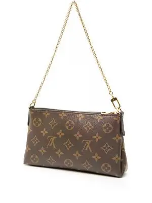 LOUIS VUITTON 2016 Monogram Pallas Clutch Satchel - Black