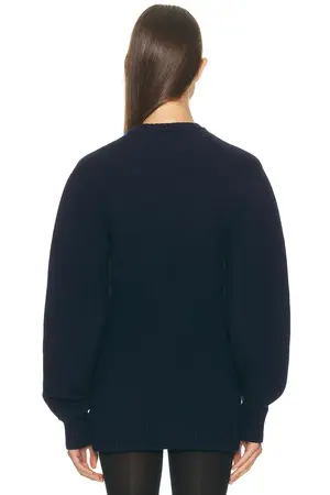 HELSA Devika Wool Cashmere Cardigan - Navy