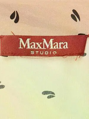 Max Mara Pleated Printed Dress