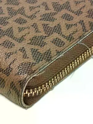 Dkny Logo-pattern Wallet - Brown