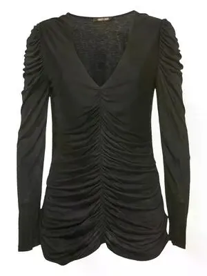 Roberto Cavalli Vintage Ruching Long-sleeve Top