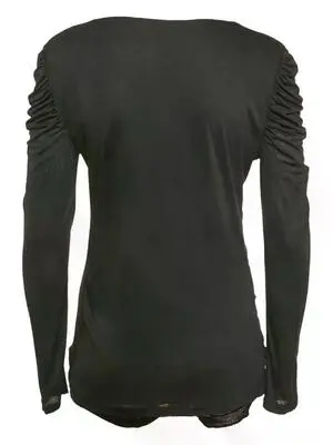 Roberto Cavalli Vintage Ruching Long-sleeve Top