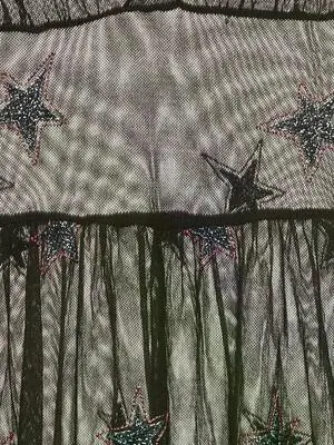 FLEUR DU MAL Star-embroidered Mesh Dress