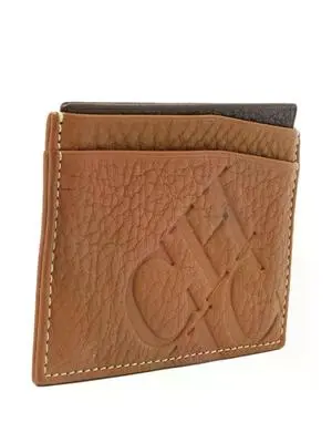 Carolina Herrera Logo-embossed Leather Cardholder - Brown