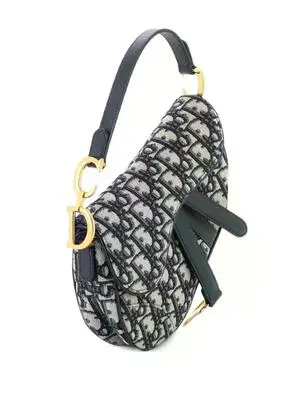 Dior Saddle Oblique Canvas Mini Shoulder Bag - Blue