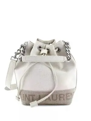 Saint Laurent Rive Gauche Canvas Mini Bucket Bag