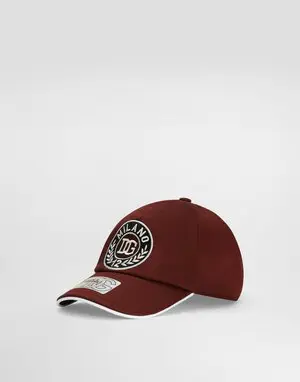 Dolce & Gabbana Drill Baseball Cap With Embroidery - Bordeaux
