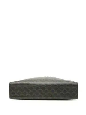 Celine 2021 Medium Triomphe Coated Canvas Cabas Horizontal Tote Bag