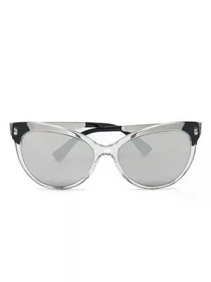 Versace Cat-eye Sunglasses With Medusa Accents - Grey