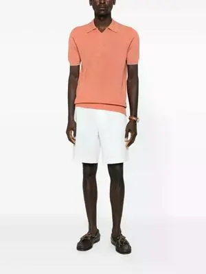 Brunello Cucinelli V-neck Ribbed T-shirt - Orange