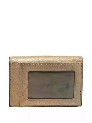 Michael Kors Metallic-finish Leather Card Holder