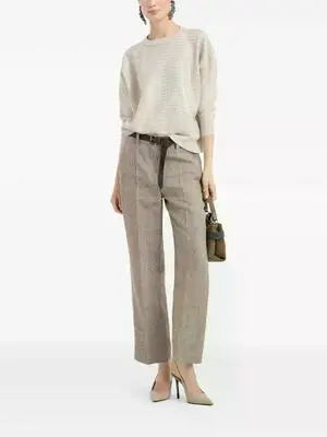 Brunello Cucinelli Check-pattern Sweater - Neutrals