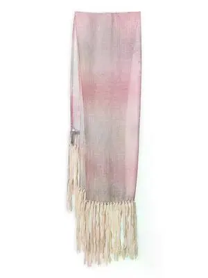 Emporio Armani Ombré Fringed Scarf - Pink