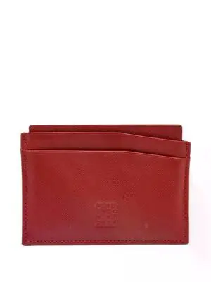 Carolina Herrera Logo-detail Leather Card Holder - Red