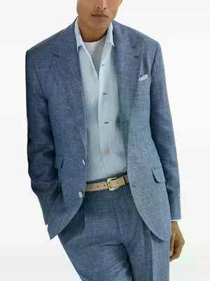 Brunello Cucinelli Single-breasted Blazer - Blue