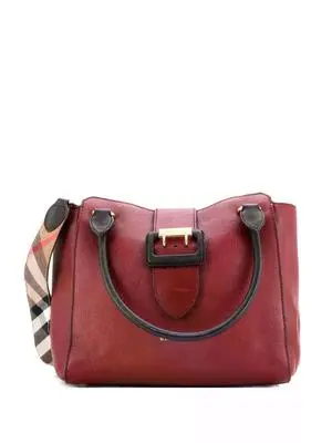 Burberry Buckle Leather Medium Tote Bag