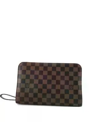 LOUIS VUITTON PRE-OWNED Pochette Saint Louis Damier Clutch Bag - Brown