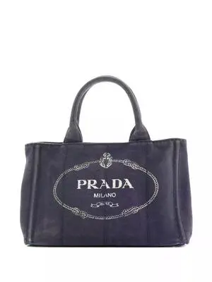 Prada Canapa Denim Mini Tote Bag