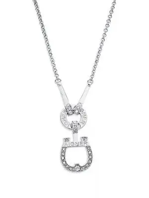 AIGNER Crystal-embellished Horseshoe Pendant Necklace