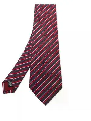 BOSS Striped Silk Neck Tie - Purple