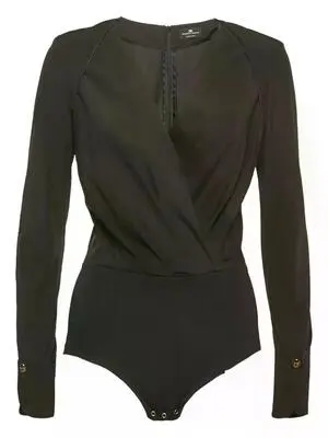 Elisabetta Franchi Wrap-effect Long-sleeve Bodysuit