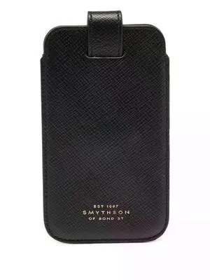 Smythson Leather Phone Cover - Black