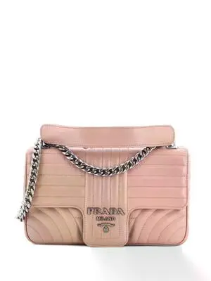 Prada Diagramme Quilted Leather Medium Crossbody Bag