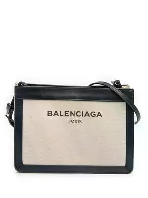 Balenciaga 2016 Canvas Pochette - Brown
