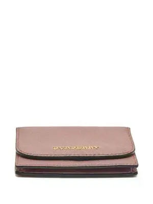 Burberry Logo-lettering Leather Wallet