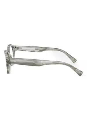 Brunello Cucinelli Round Acetate Eyeglasses - Grey
