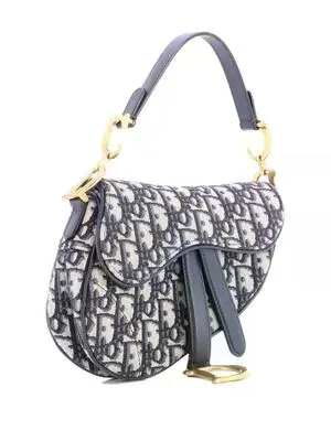 Dior Saddle Handbag Oblique Canvas Mini Shoulder Bag - Blue