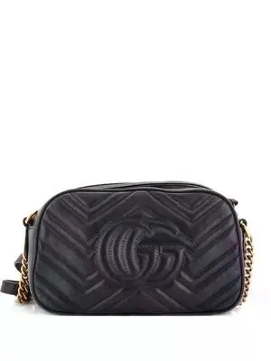 Gucci Gg Marmont Embellished Shoulder Bag - Black