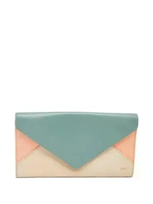Chloé Colour-block Leather Wallet - Neutrals