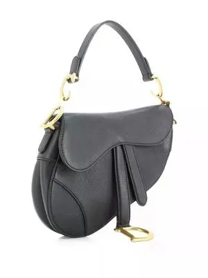 Dior Saddle Handbag Leather Mini Shoulder Bag - Black