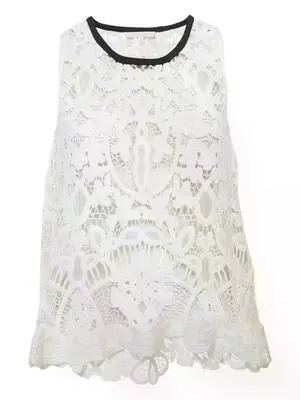 Maje Laced Sleeveless Top