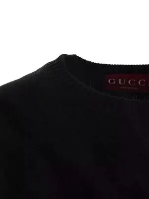 Gucci Web Trim Fine Knit Sweatshirt
