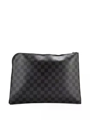 LOUIS VUITTON Damier Graphite Gm Pochette Jour - Black