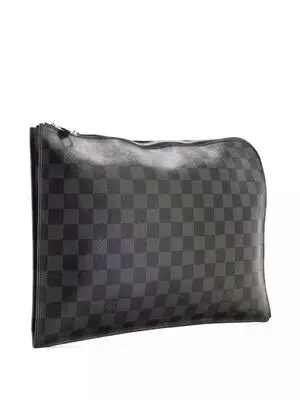 LOUIS VUITTON Damier Graphite Gm Pochette Jour - Black