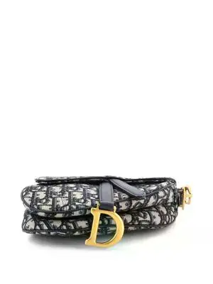 Dior Saddle Handbag Oblique Canvas Mini Shoulder Bag - Blue