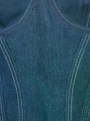 Burberry Denim Mesh Bustier Top