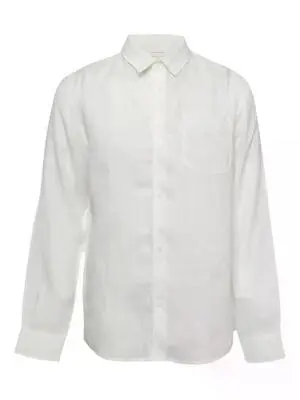 Derek Rose Linen Button-front Shirt - White