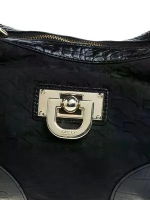 Dkny Monogram Canvas Leather Shoulder Bag